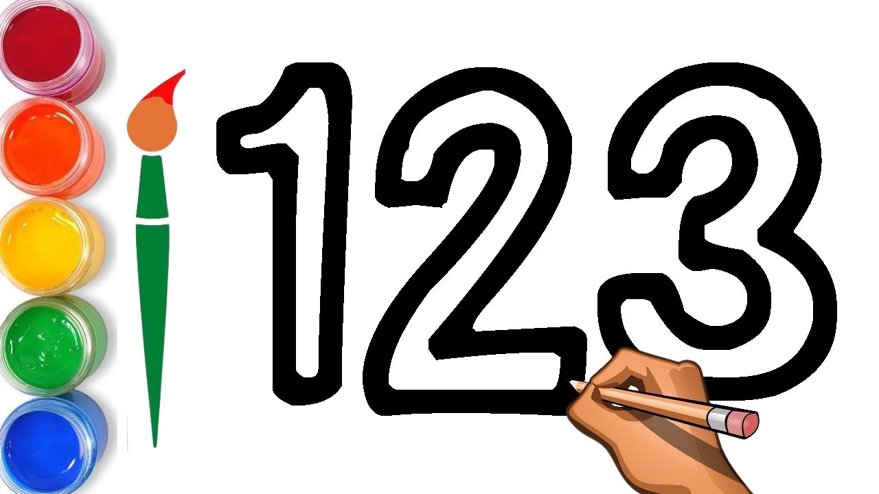 123 letters for kids - How to draw 123 - kids class #toddlers #kidssong ...