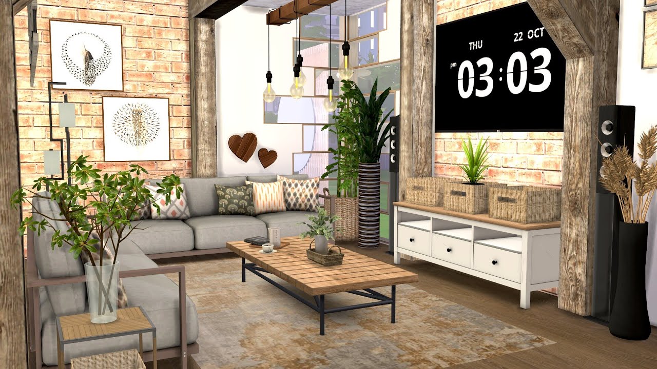 ...my best build ever?! 😂| COSY LIVING ROOM ☀️| The Sims 4 | + my CC ...