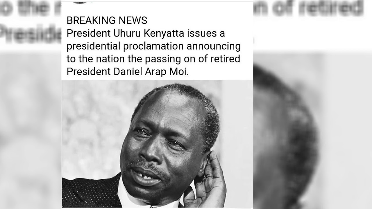 Former President Daniel Moi Dead at 95 - YouTube
