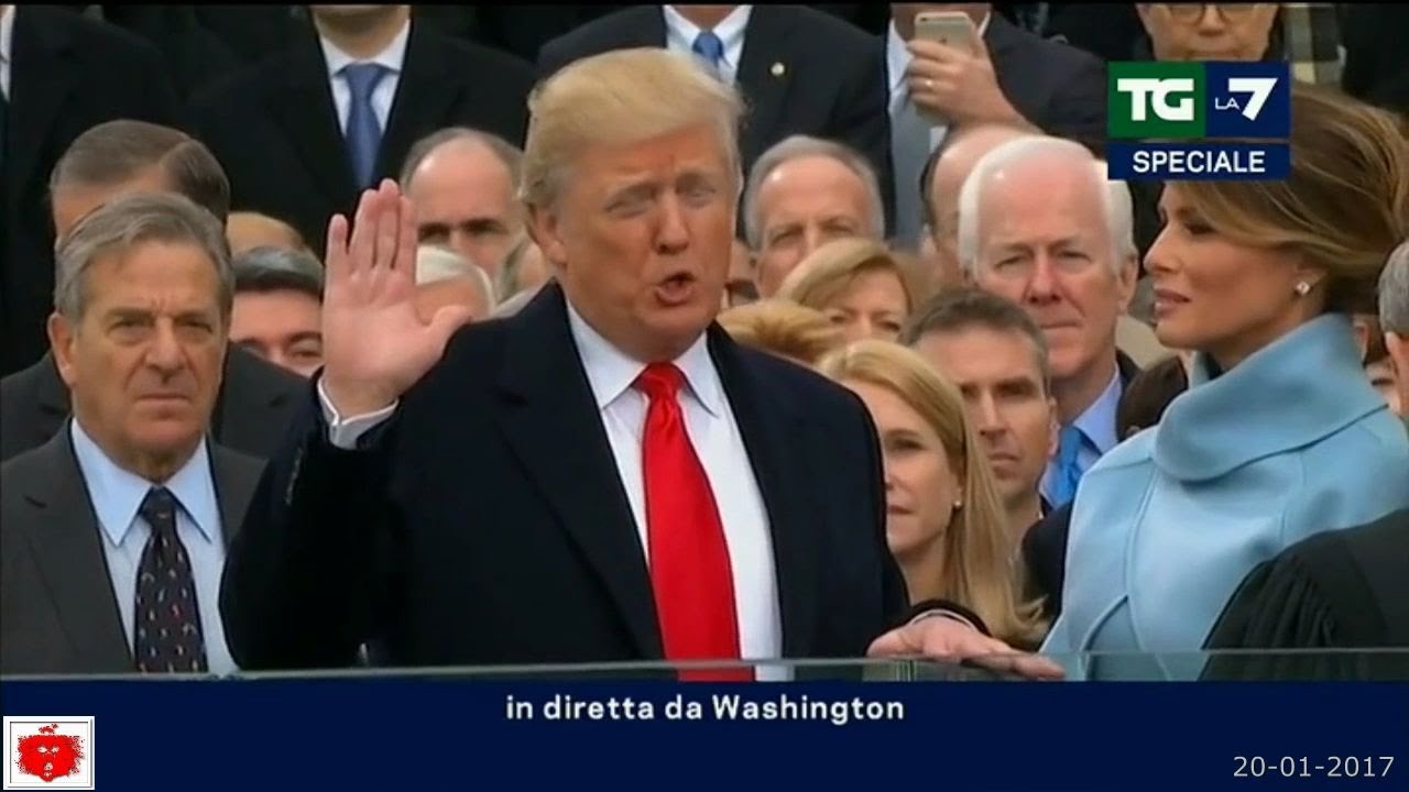 Donald Trump il giuramento da 45° Presidente degli Stati Uniti 20-01 ...