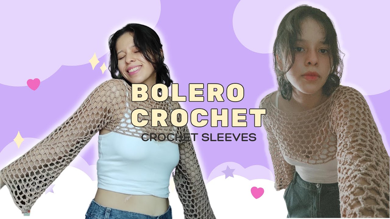 Bolero a crochet / Fishnet shrug | Tutorial 💖 - YouTube