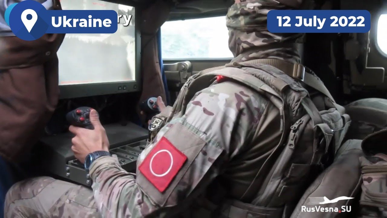 Russian military armored vehicle Tigr-M with remote controlled combat ...