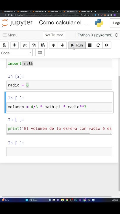 ¿Cómo calcular el volumen de una esfera en Python? - YouTube