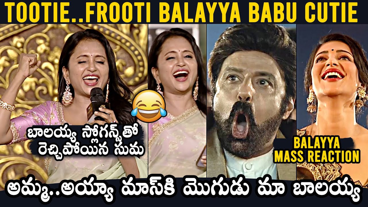 Balakrishna Mass Reaction To Suma Balayya Slogans@Veera Simha Reddy ...