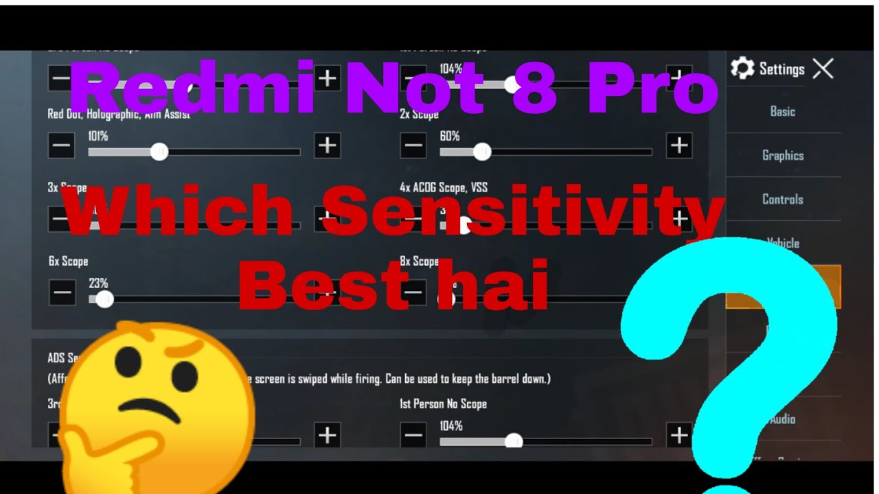 Redmi Not 8 Pro Best Pubg Sensitivity - YouTube