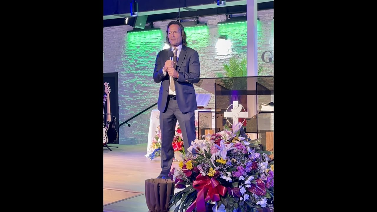 Marc Brumer addresses the congregation at Jesus Miracle Church (11250 ...