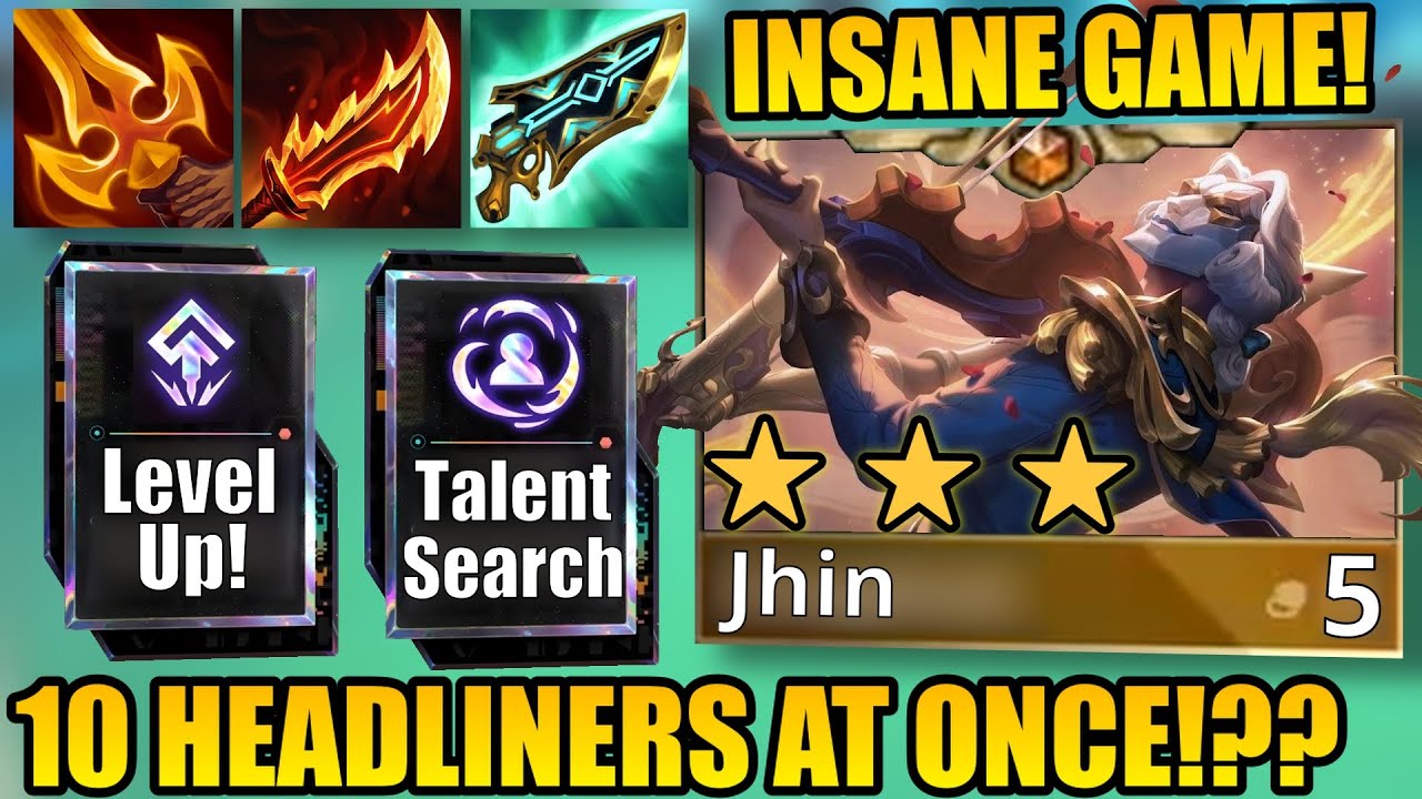 *NEW* HEADLINER JHIN 3-STAR IN TFT SET 10!!! | Teamfight Tactics Set 10 ...