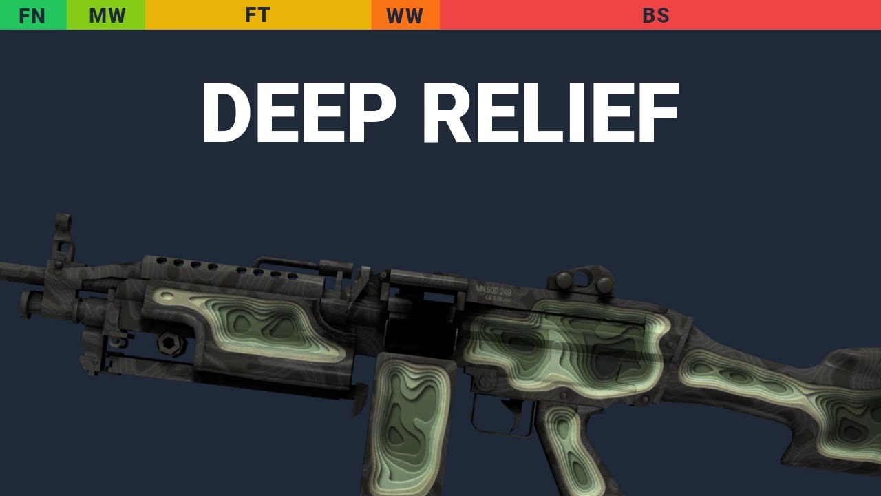 M249 Deep Relief - Skin Float And Wear Preview - YouTube