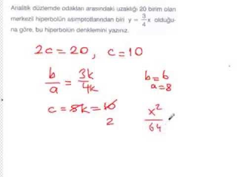 Konikler elips hiperbol parabol  Konu  Anlatım E-hoca.net