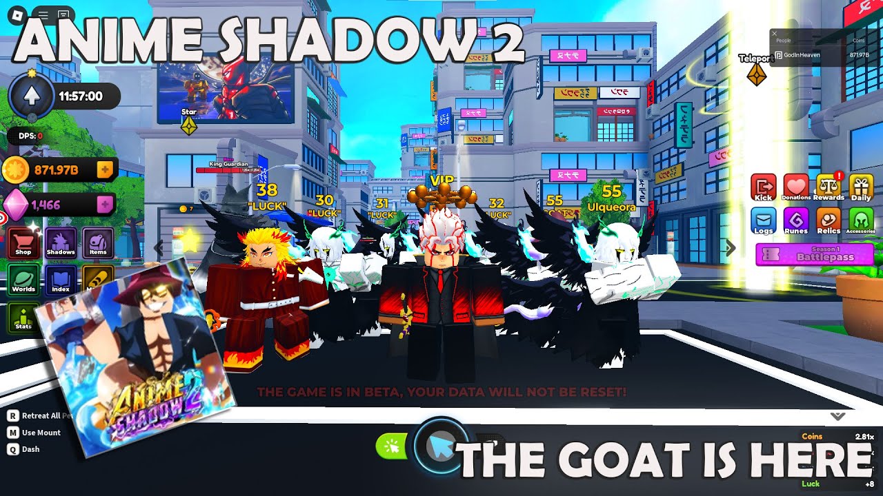 ANIME SHADOW 2 THE GOAT IS HERE SUMMERQOL(IM PEAK IN THIS GAME) - YouTube