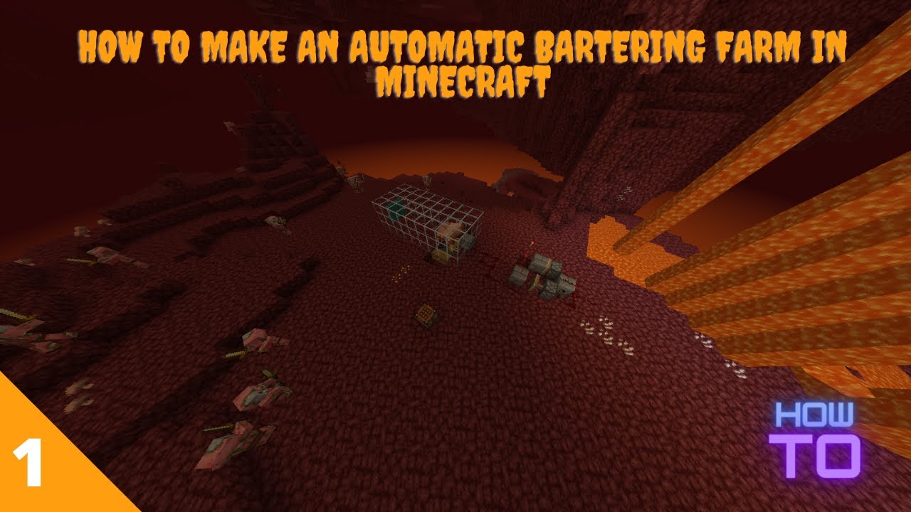 How To Build An Automatic Piglin Bartering Farm In Minecraft How To #1 ...