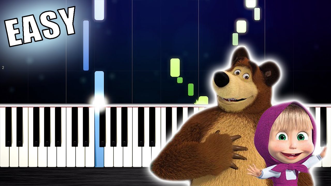 Masha And The Bear Easy Piano Tutorial By Plutax Youtube