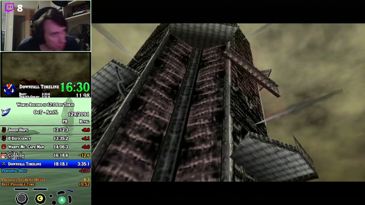 OoT Defeat Ganon: Collapse Gold (2:12.20 Void Warp) - YouTube