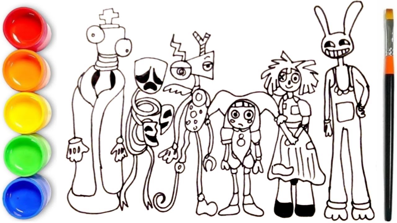 How to draw the Amazing Digital Circus Characters, The Amazing Digital ...