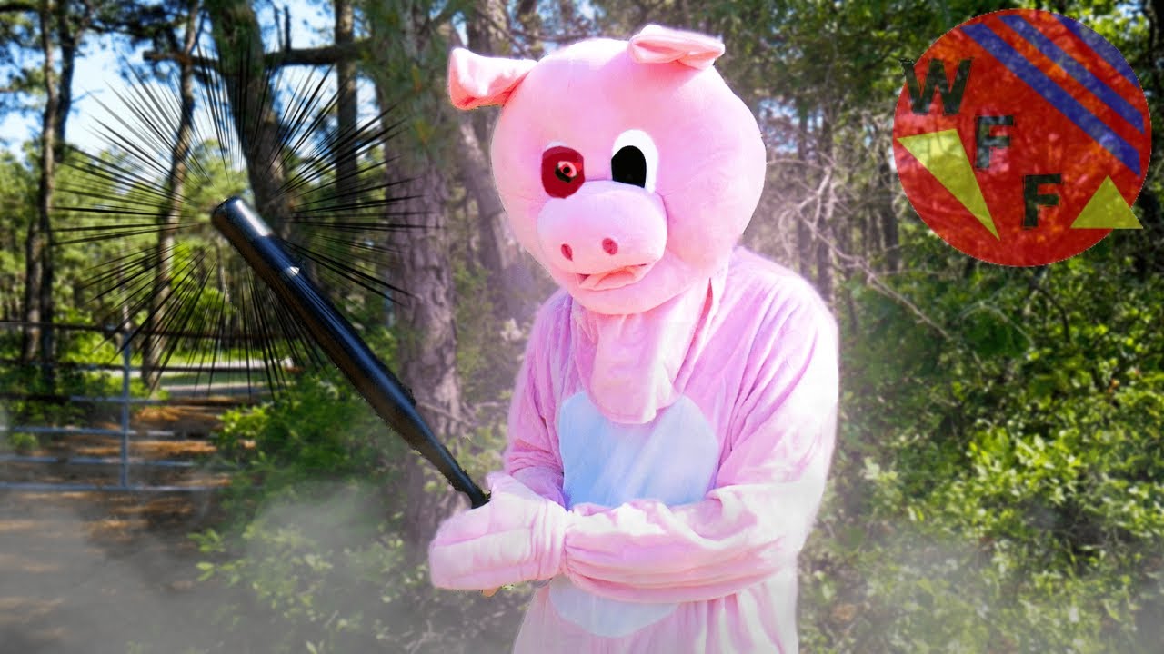 Escape From Roblox Piggy In Real Life In The Forest - WeeeFamFun - YouTube
