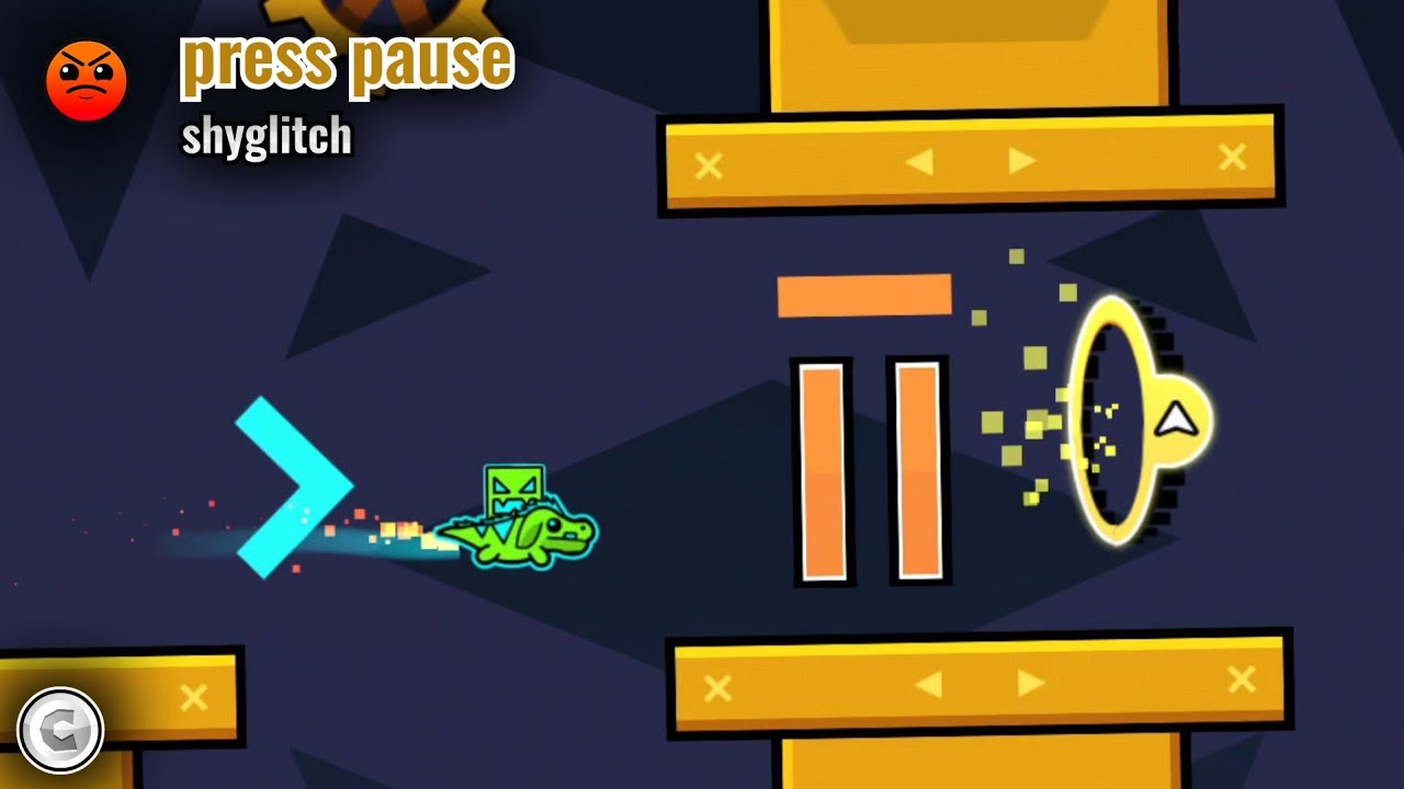 "press pause" by shyglitch (1 coin) | Geometry Dash. - YouTube