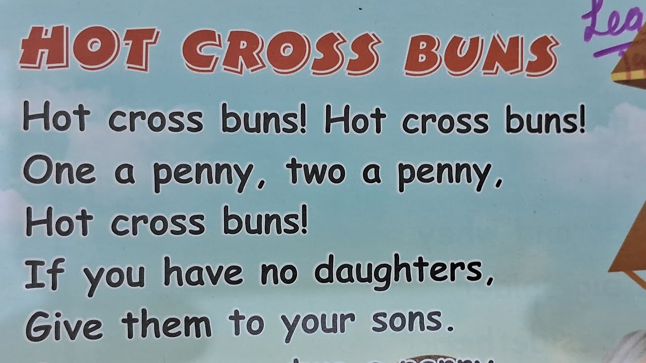 HOT CROSS BUNS! | English Rhymes | nursery class poem | English Rhymes ...