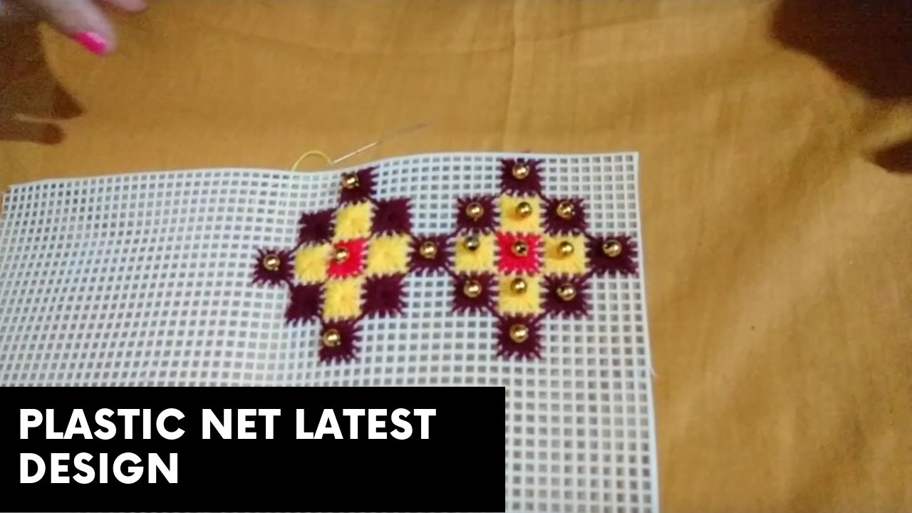 Wow plastic net latest design plastic canvas very easy stitch - YouTube