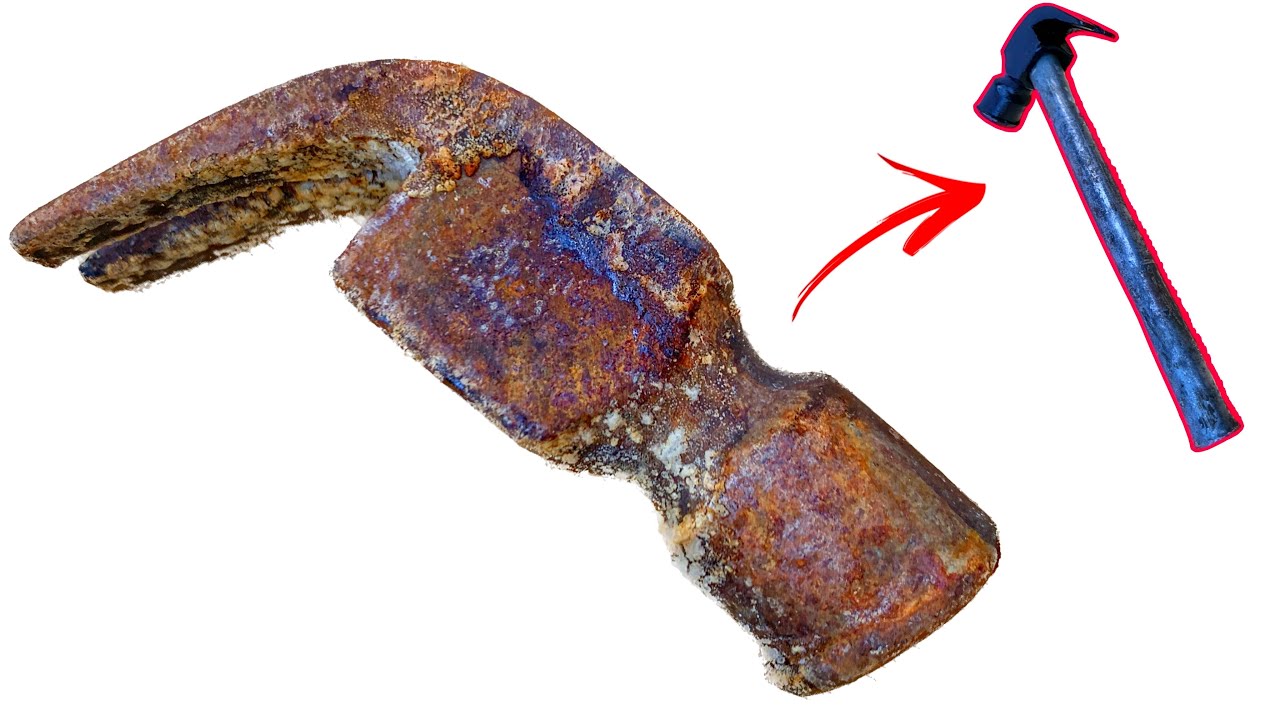 From Scrap to Sparkle: Restoring an Antique Hammer||At Home - YouTube