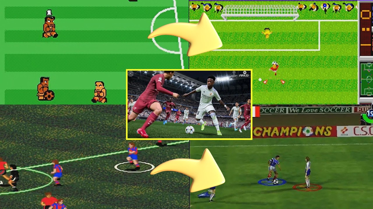 The Evolution of Football Games - From Pixels to Realism - YouTube