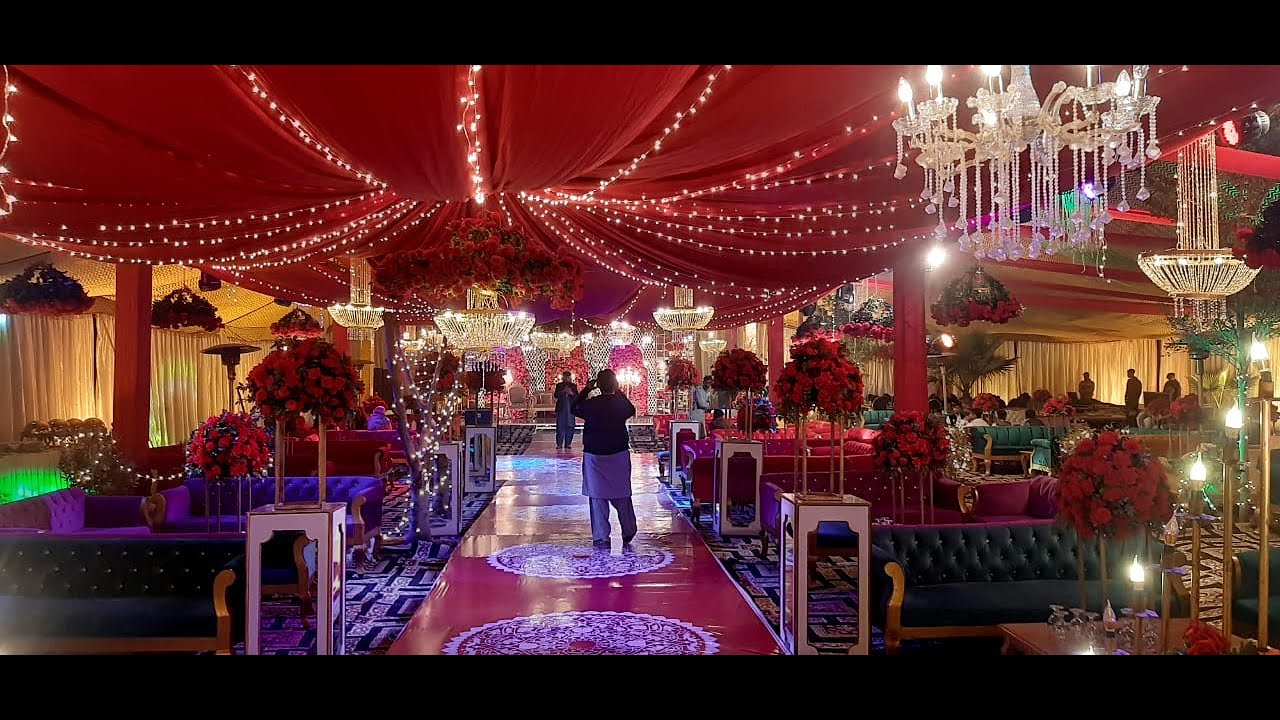 Red theme barat event | barat reception |amazing nikah event by al ...