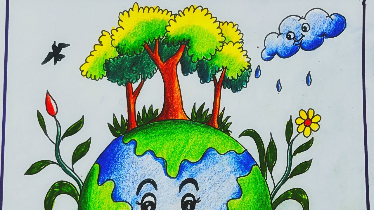 Paristhithi dinam poster Drawing - YouTube