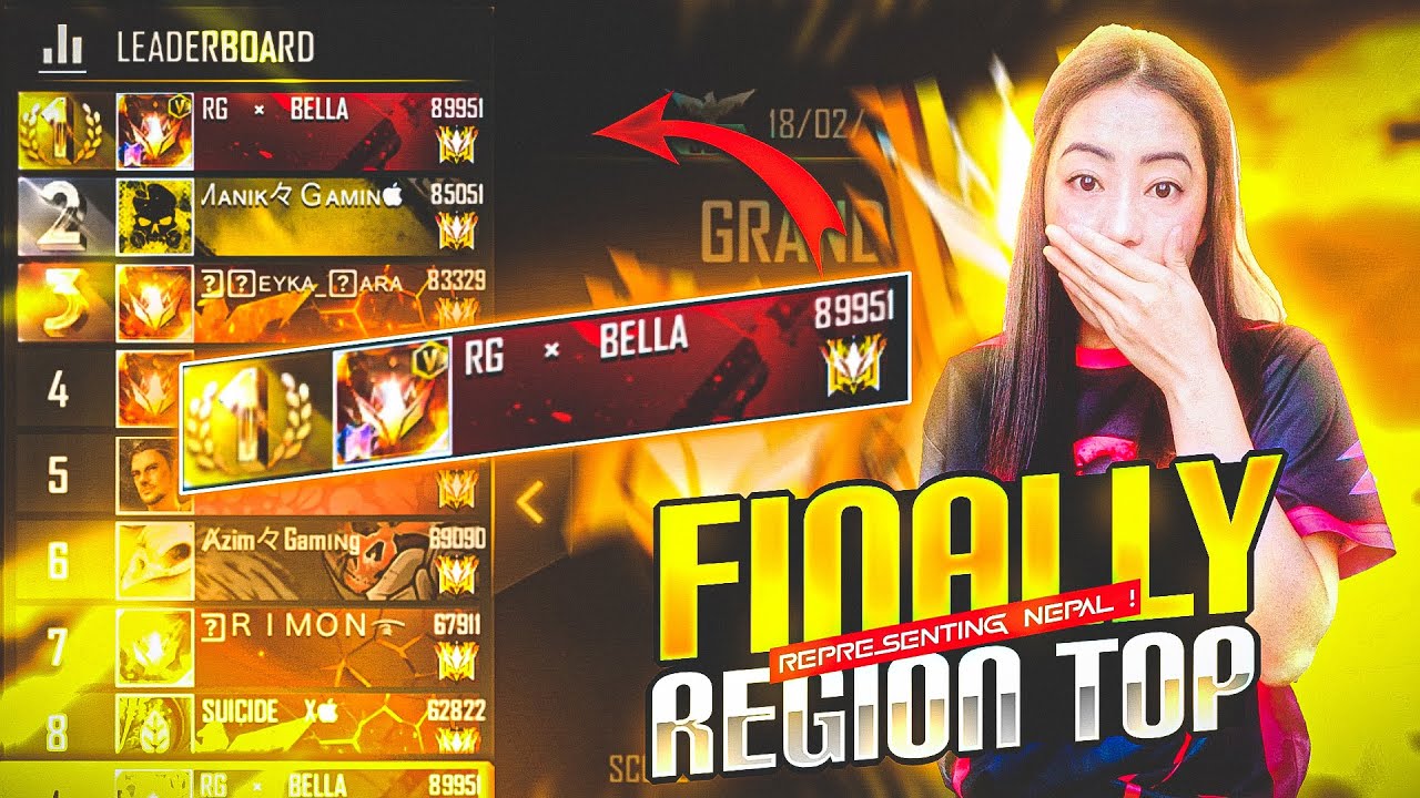 Regional Top 1 Girl Player | Bella Gaming | Garena Free Fire - YouTube
