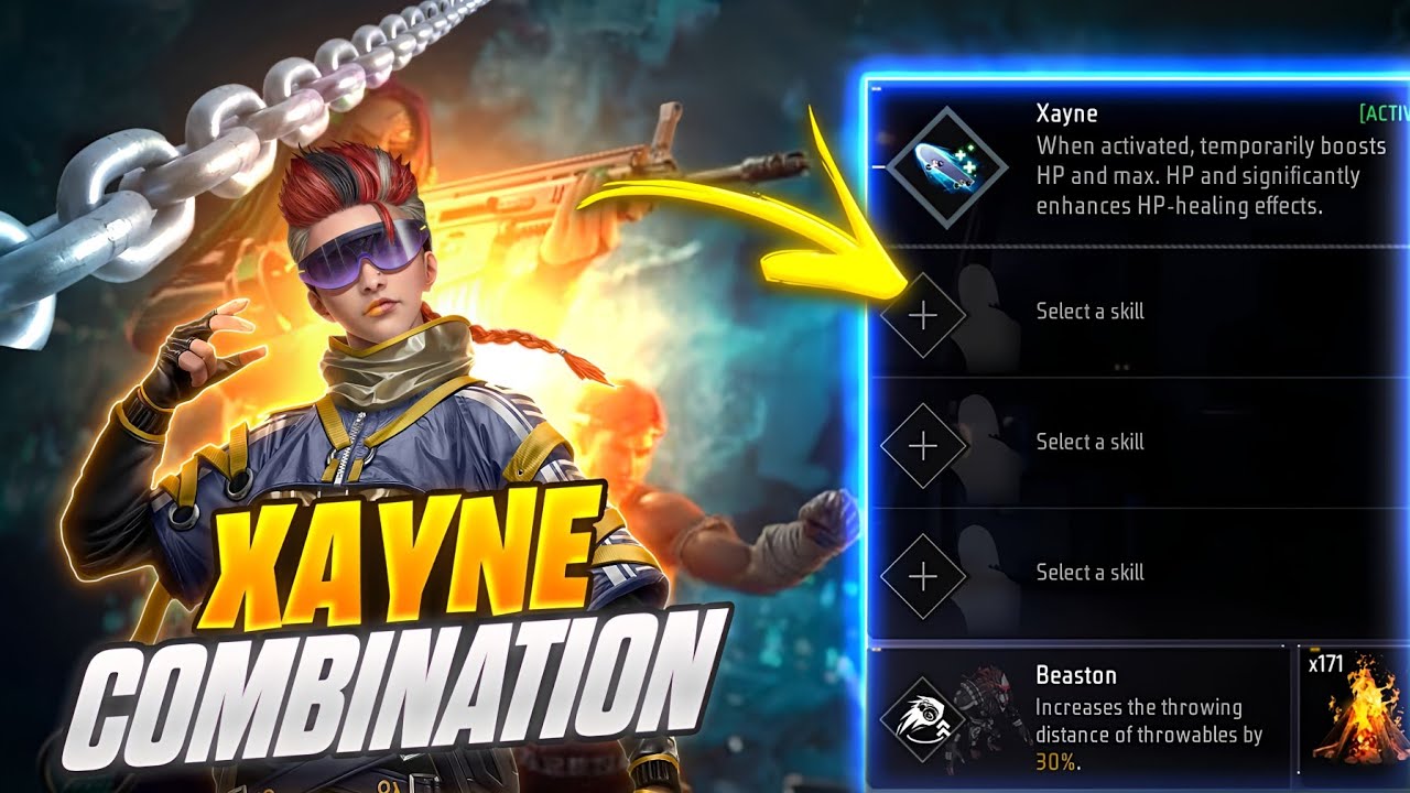 XAYNE CHARACTER SKILLS COMBINATION 2024 | CS RANK BEST CHARACTER ...