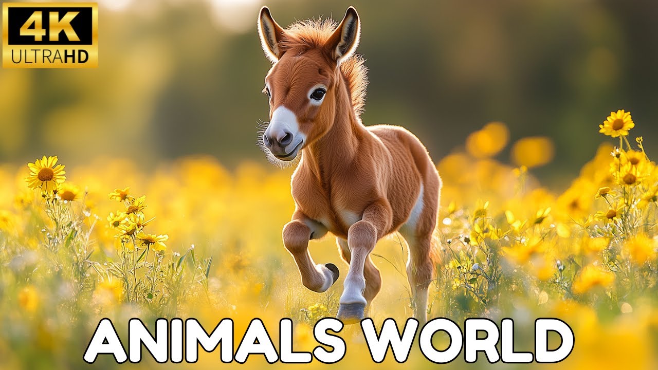 4K Animal World 🌸 | Peaceful Wildlife & Relaxing Music for Sleep, Study ...