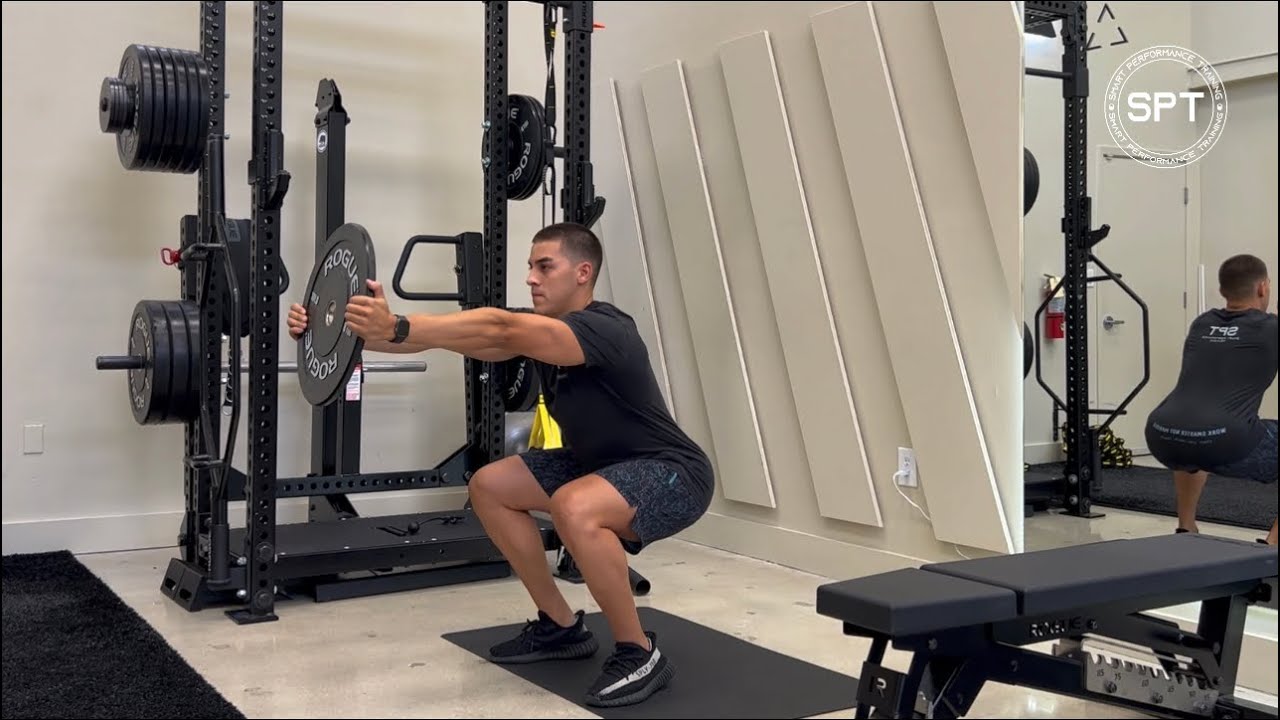 Plate Reaching Squat - YouTube