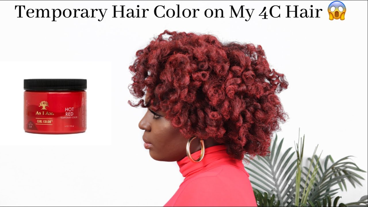 I tried As I Am Naturally Temporary Hair Colour on my 4C Hair!! - YouTube