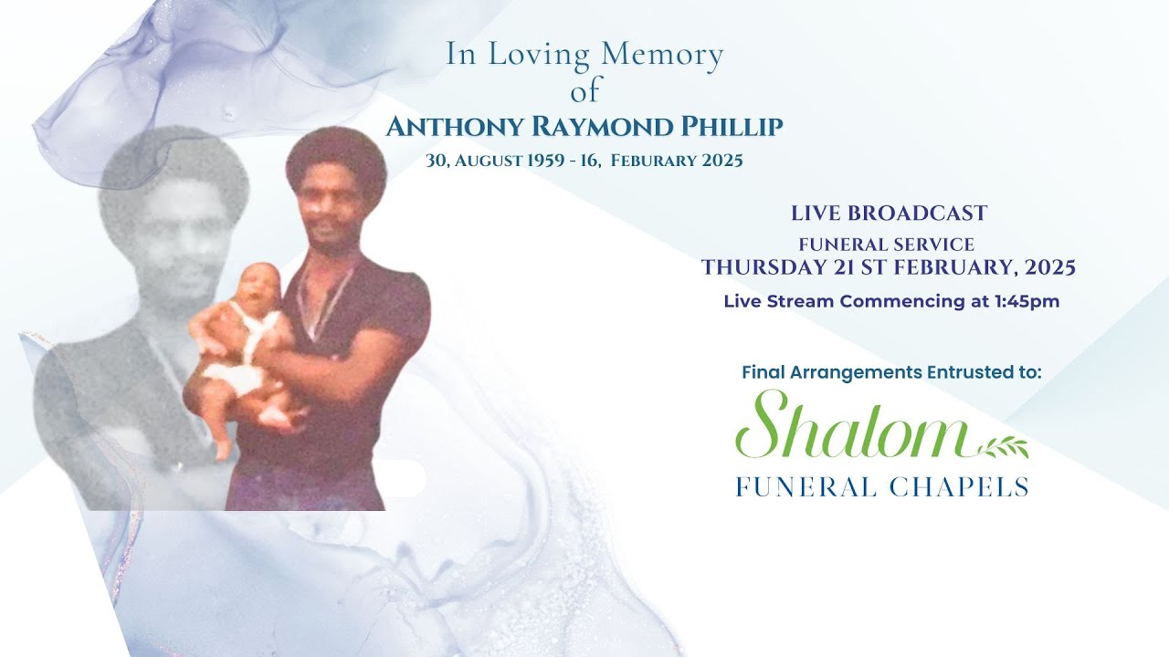 Anthony Raymond Phillip Funeral Service - YouTube