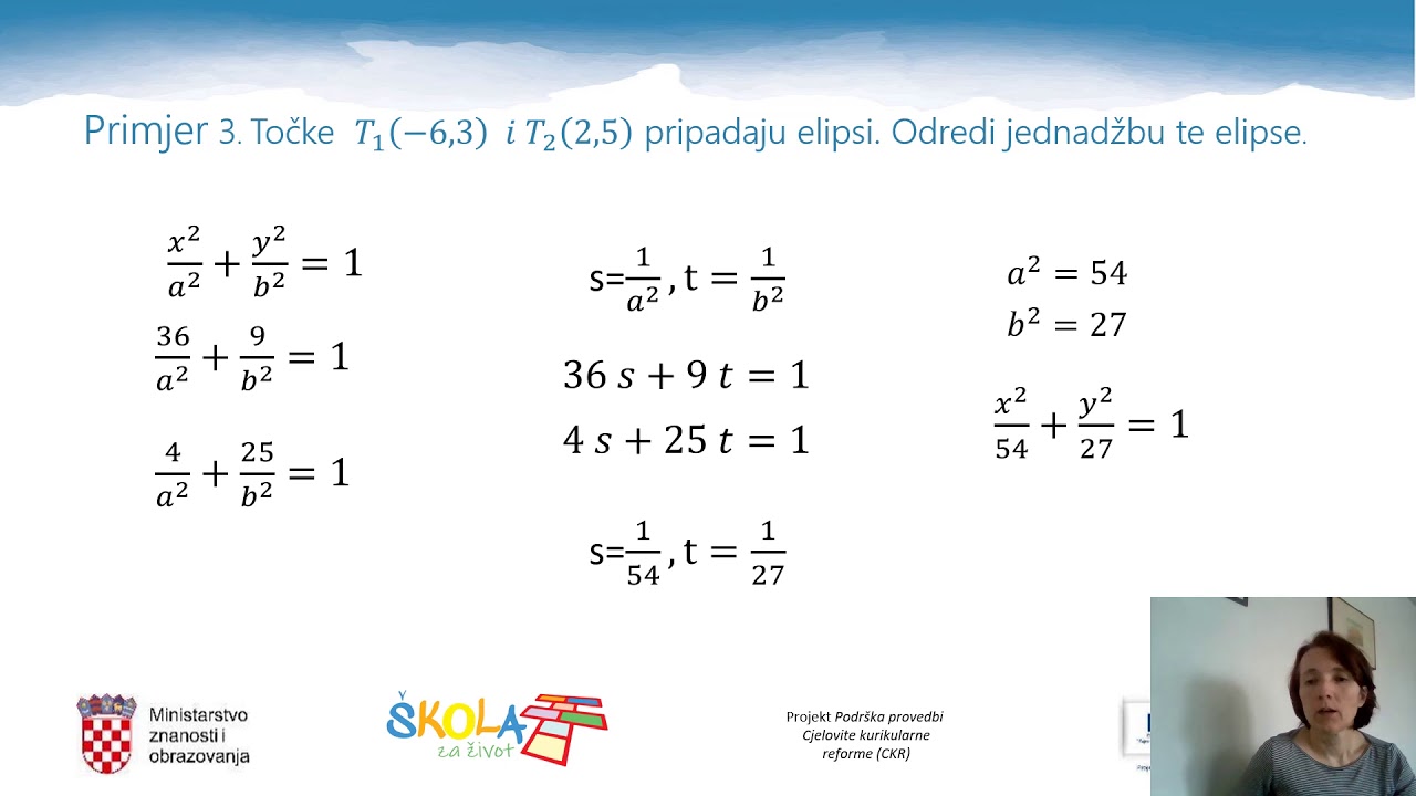 Matematika 3. r. SŠ - Elipsa, 2. dio - YouTube