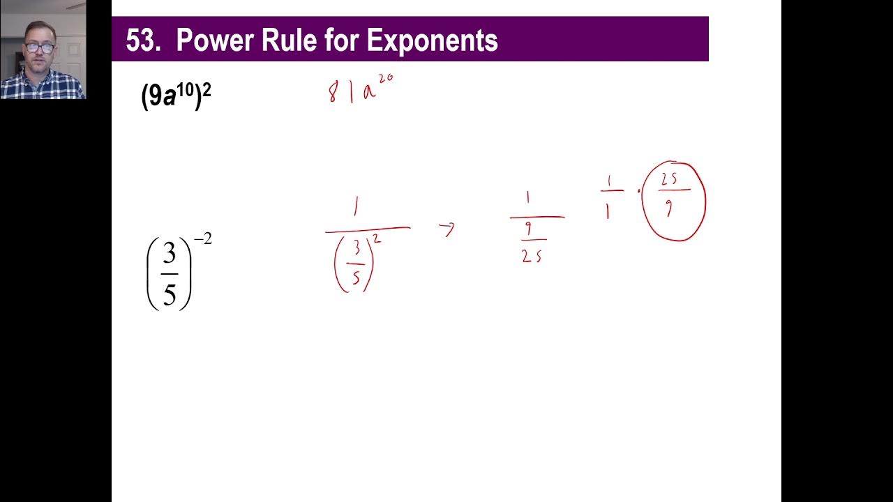 Saxon Math - Algebra 1: 3rd Edition (Lesson 53 - Power Rule for ...