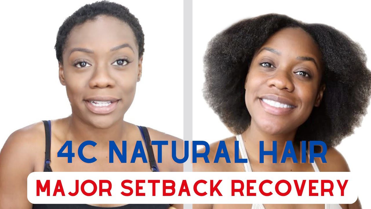 4C Natural Hair Major Damage SETBACK Recovery, Length Check, Wash Day ...