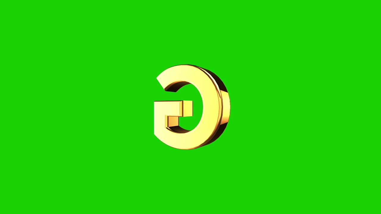 abcd 3d animation green screen, Letter G - YouTube