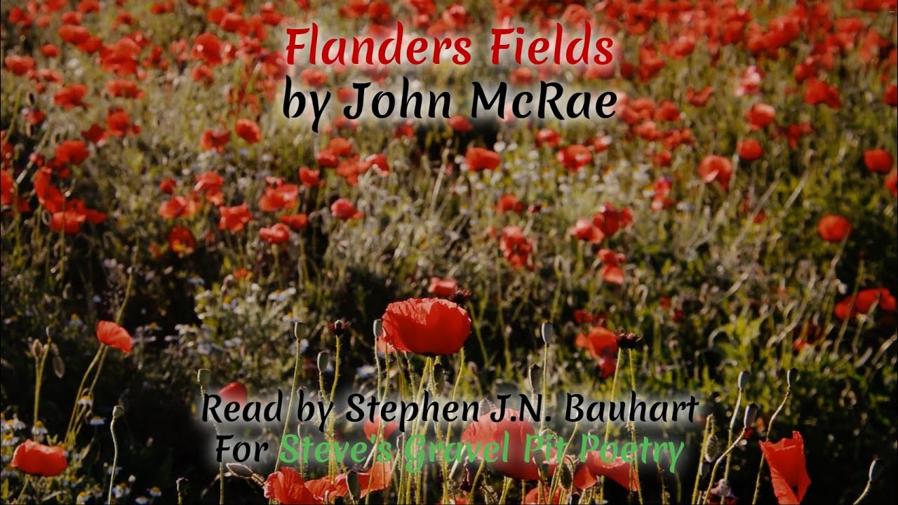 "In Flanders Fields" by John McCrae, read by Stephen J.N. Bauhart # ...