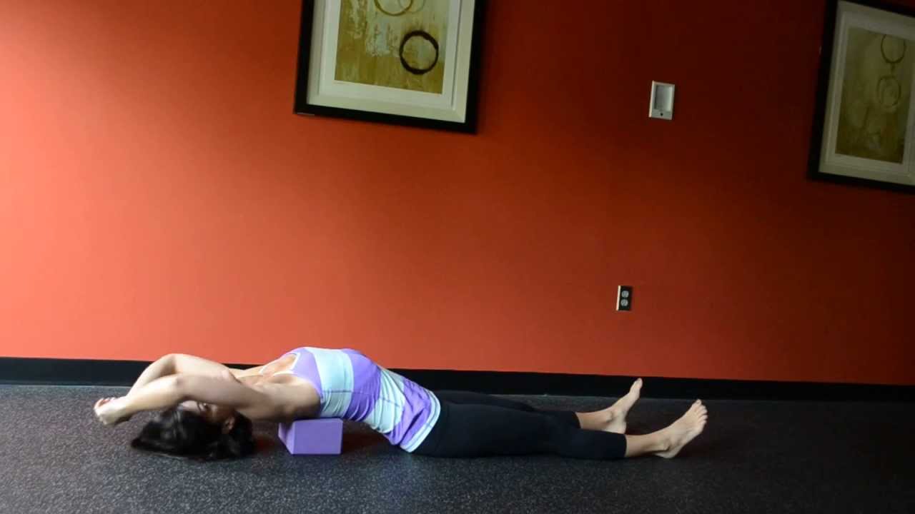 Restorative Backbending Using A Block - YouTube