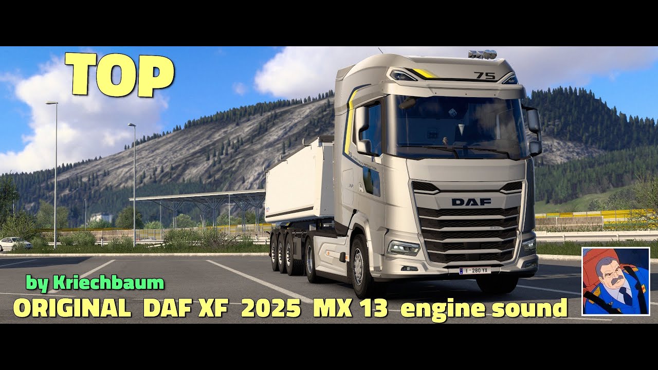 NEW ★ ORIGINAL DAF XF 2025 MX 13 engine sound (by Kriechbaum) ★ ETS2 ...