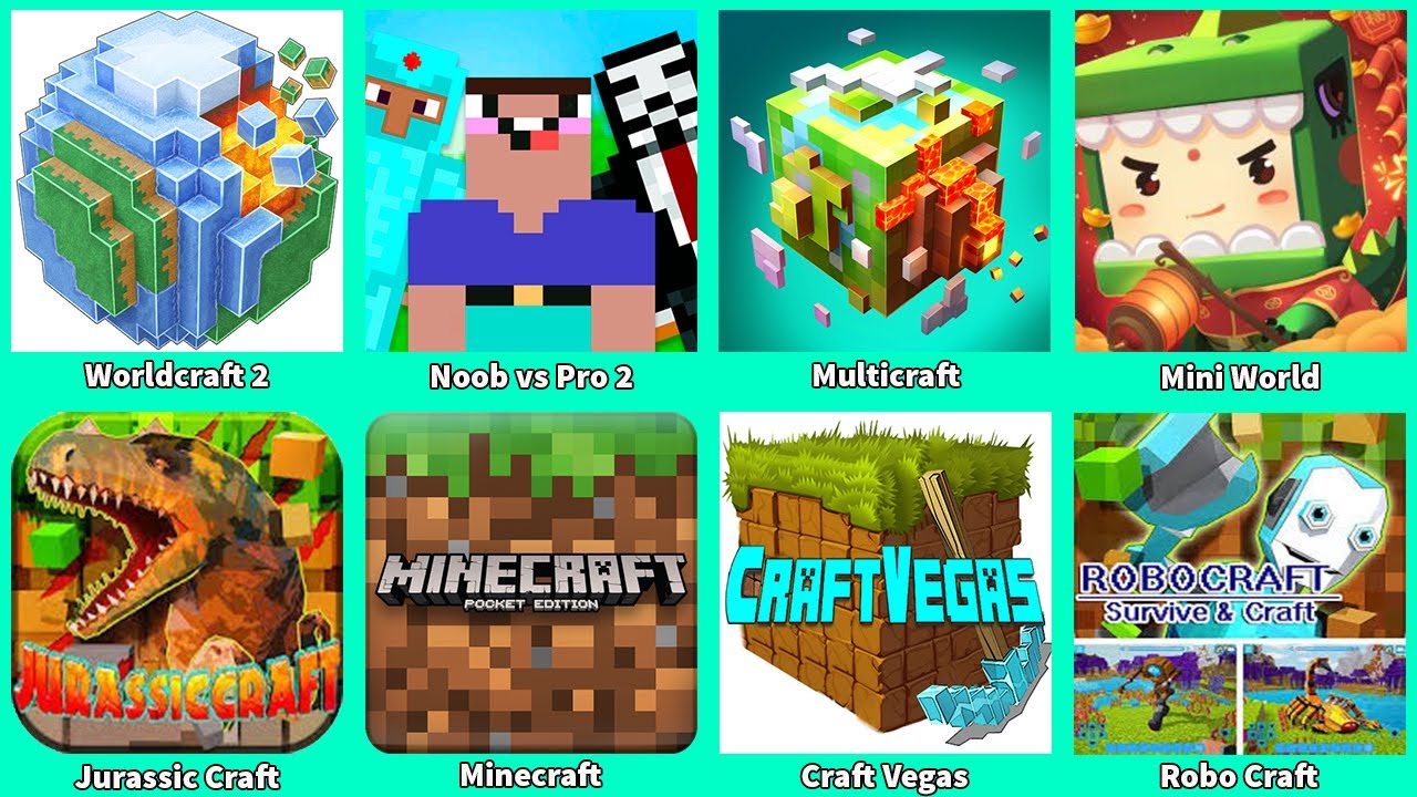 Minecraft,Multicraft,Craft Vegas,Noob vs Pro 2,Worldcraft 2,Mini World ...