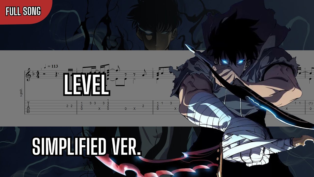(Solo Leveling OP) LEveL - SIMPLIFIED Fingerstyle Tab | Guitar Tutorial ...