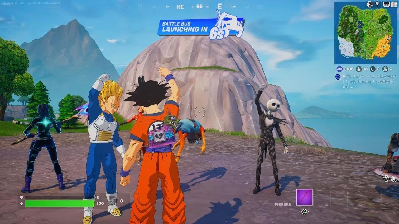 Fortnite Goku and Vegeta best dance moment together ft Jack Skellington ...
