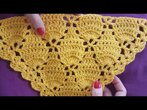 Ahududu Şal /GELİN Şal/ Crochet Shawl