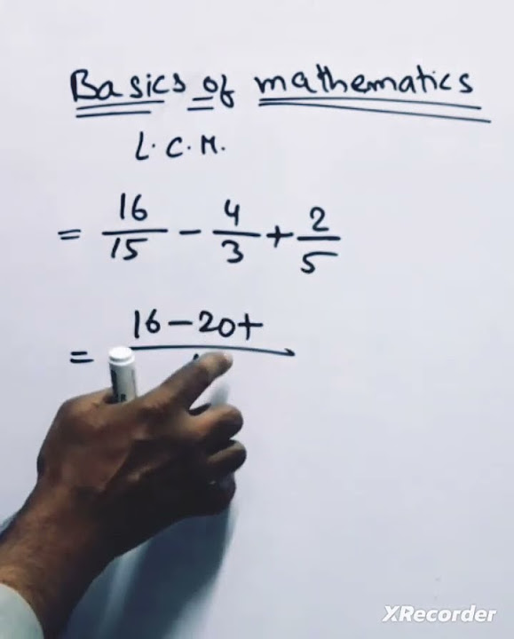 BASICS OF MATHEMATICS L.C.M. - YouTube