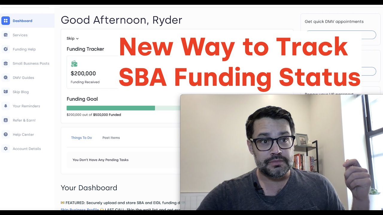 New Way to Track SBA Funding Status (and New Funding Options) - YouTube