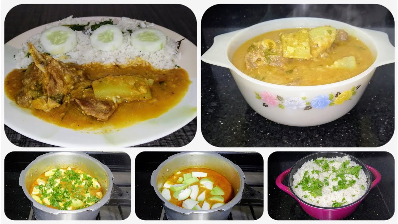 Mutton Dalcha Recipe | Dal Gosht and Bagara Rice Recipe | Dal Gosht ...