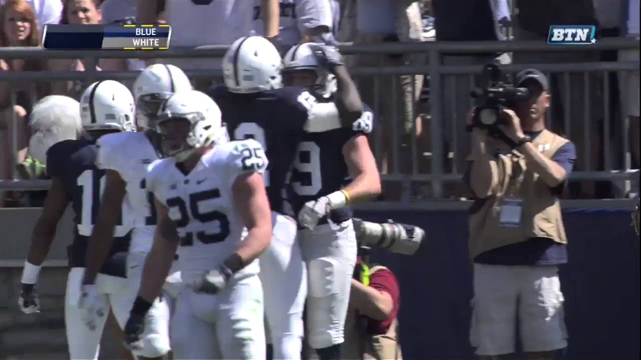 Tom Pancoast Touchdown Catch for Blue - Penn State Spring Football ...