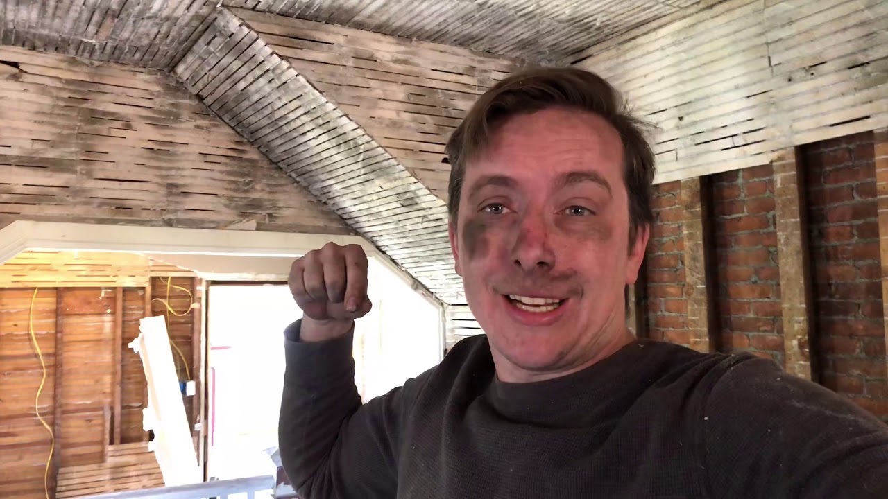 Day 26 - How to remove plaster from the ceiling - YouTube