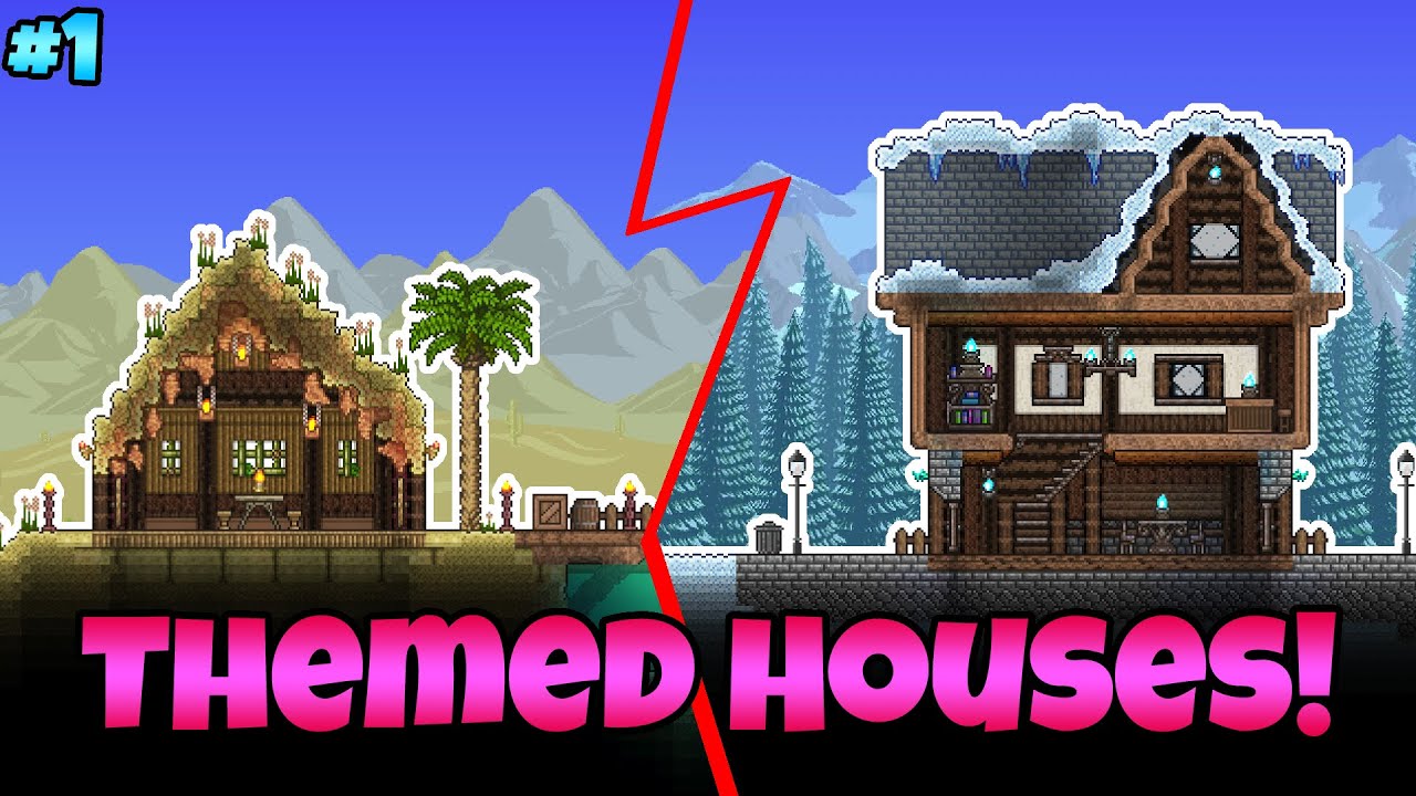 Terraria Biome Themed Houses || Desert + Snow! - YouTube