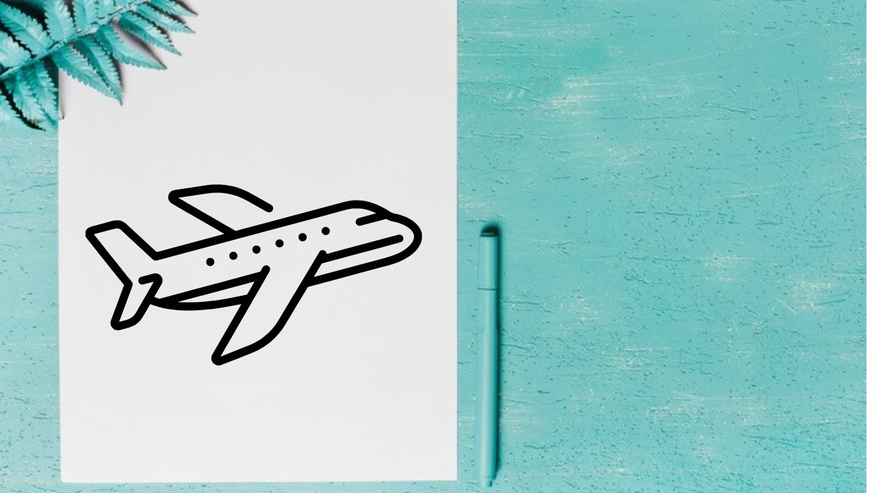 Como dibujar un AVION facil paso a paso ️ - YouTube